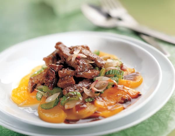 Stir Fried Beef And Peach With Black Pepper Sauce | Recipes | Lee Kum ...