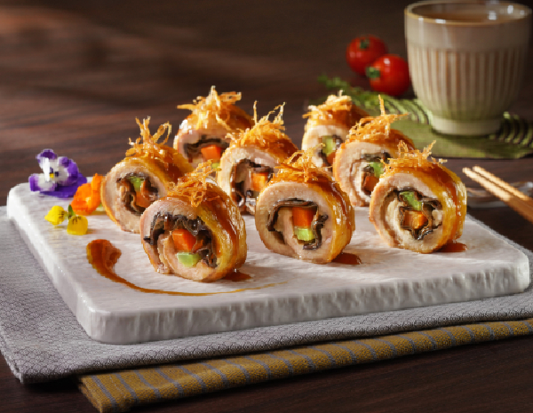 Pan-fried Chicken Roll with Vegetables and Herbs | Recipes | Lee Kum ...